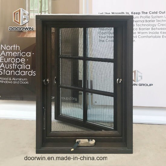 American Casement Window Foldable Crank Handle Aluminum Clad Solid Oak ...