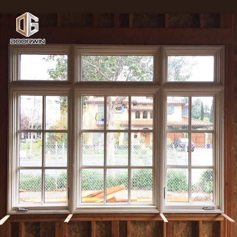 American Solid Wood Crank Casement Window with Grill Design - China La ...
