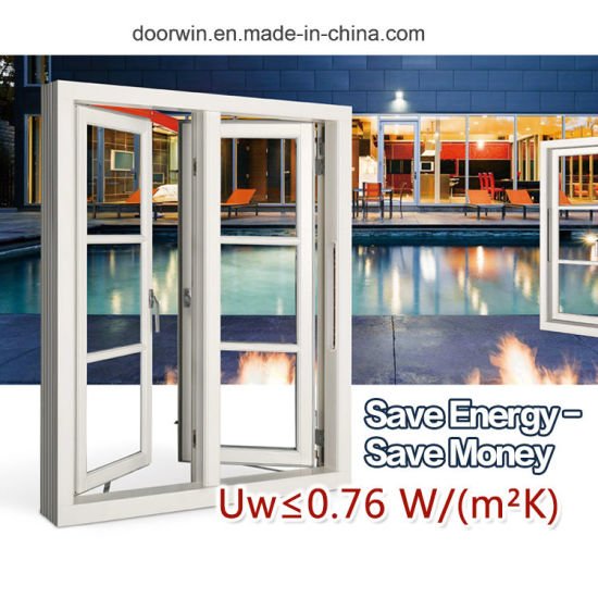 Passive Top Hung Windows Solid Wood Window with Exterior Aluminum Clad ...
